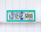 eco-friendly custom license plate art by UniquePl8z on Etsy