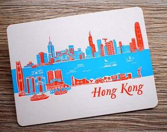 Hong kong postcard | Etsy