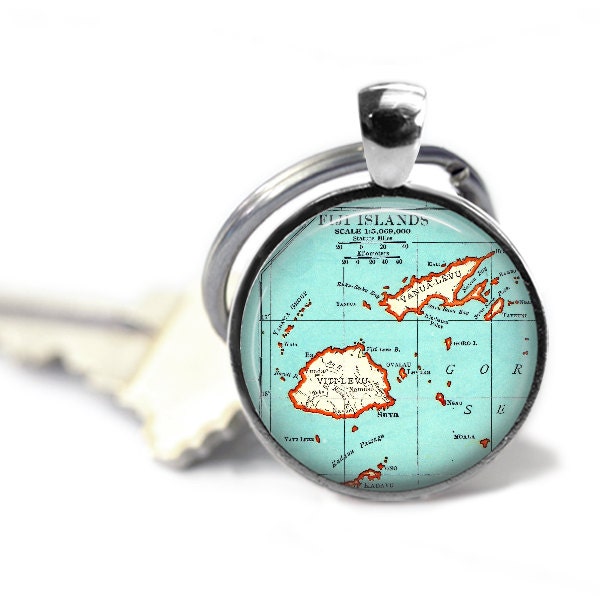 Fiji necklace pendant charm Fiji Islands by LocationInspirations