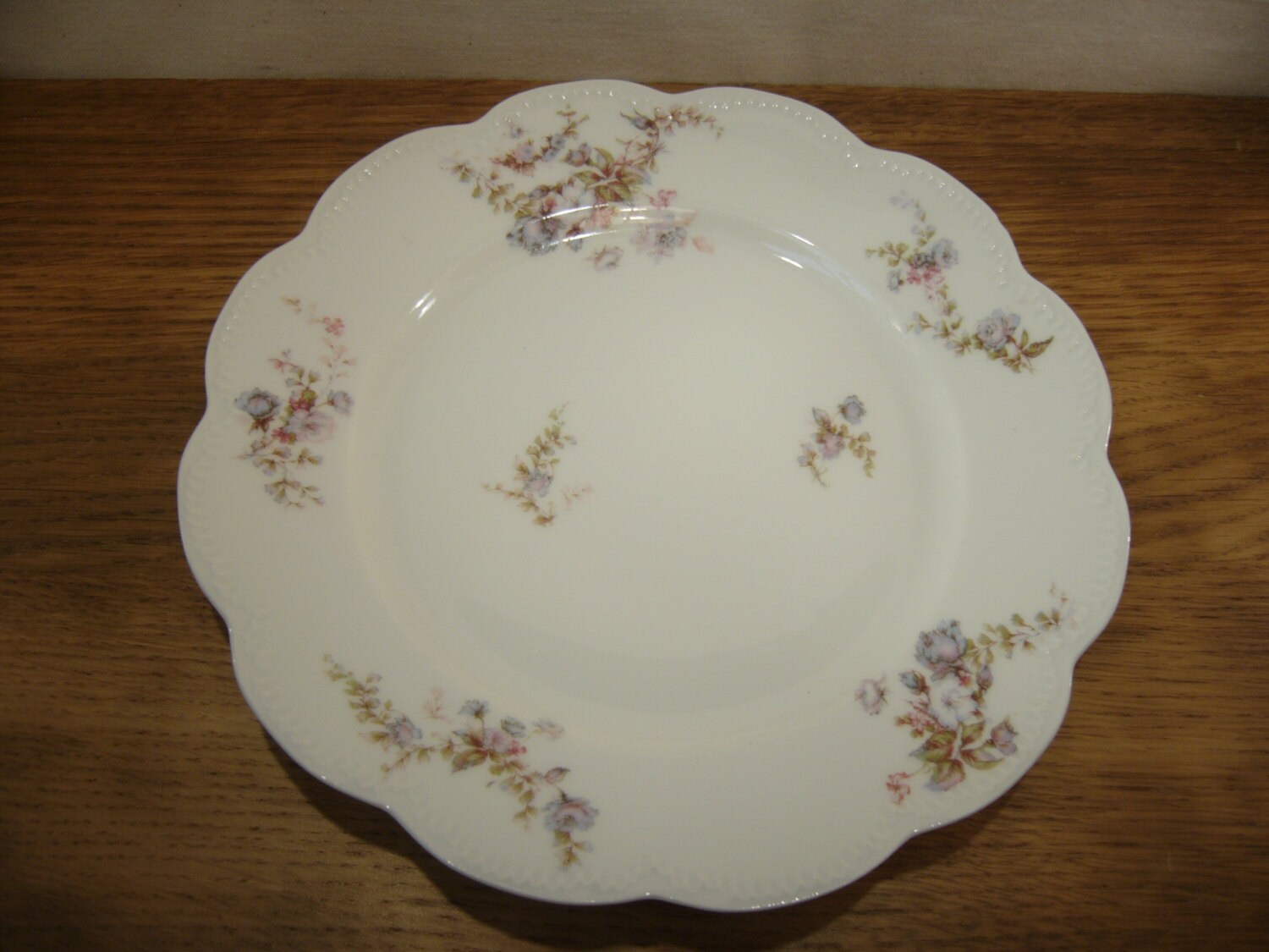 Antique 1910s Frank Haviland Limoges porcelain plate with dainty blue ...