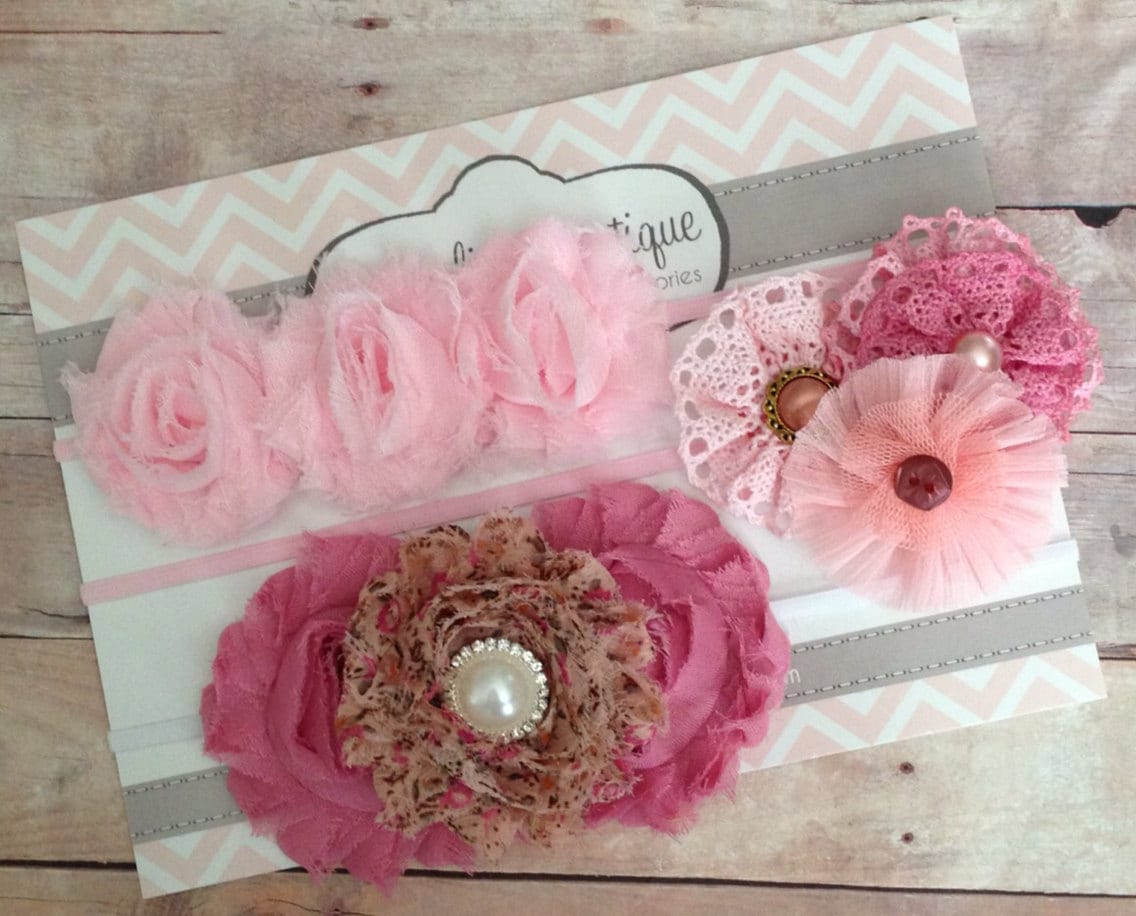 SALE..Baby Headband..Newborn Headband Gift Set.Baby
