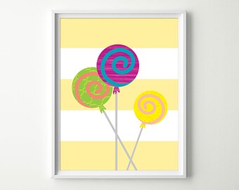 Lollipop art | Etsy