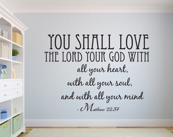 Matthew 22 37 | Etsy