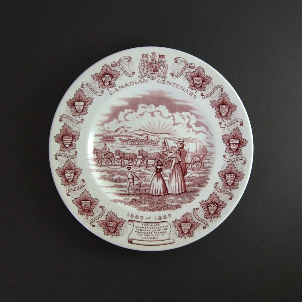 Vintage Canadian Centenary Plate – 1867 1967 Canada Souvenir Plate ...