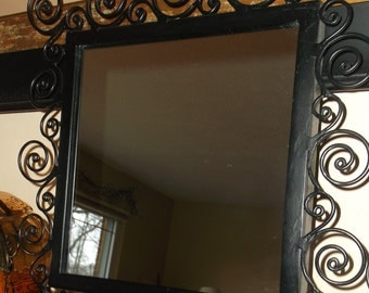 Popular items for wrought iron mirror on Etsy