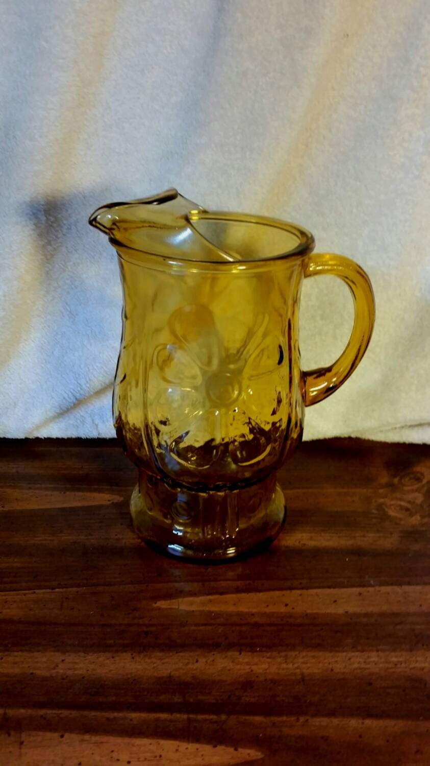 Amber Libbey Glass Pitcher – Haute Juice