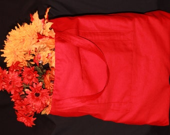 Popular items for red canvas tote on Etsy