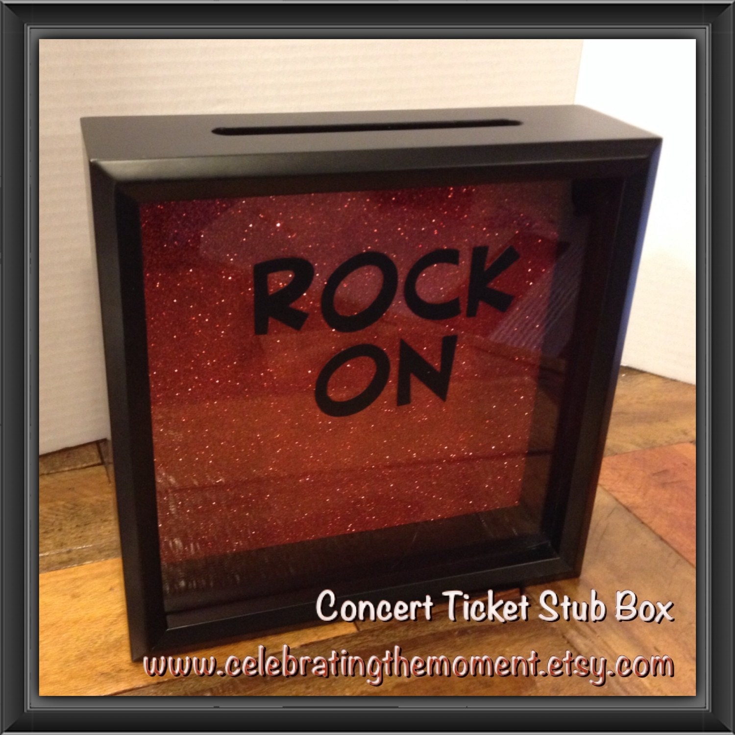 ROCK ON Concert Tickets 8x8 Shadow Box Concert Memories