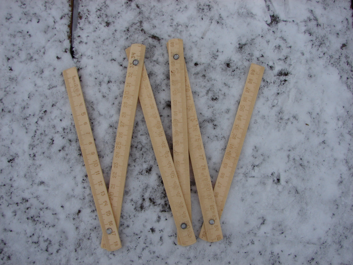 Soviet USSR VINTAGE plastic folding 1 meter ruler / old working tools ...