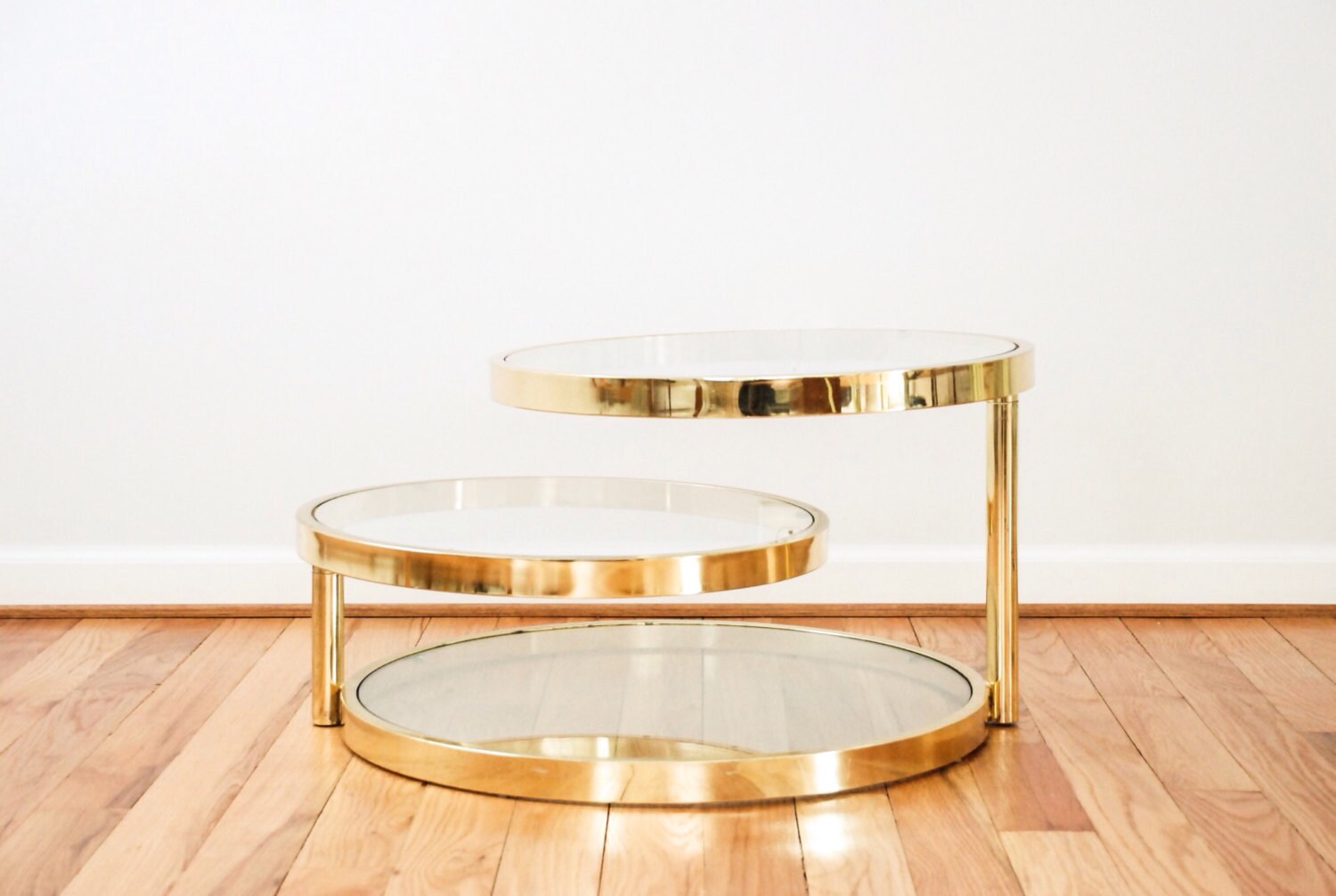 mid century coffee table, modern brass table, Design Institute America ...