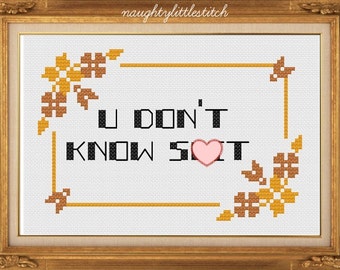 Vulgar cross stitch | Etsy