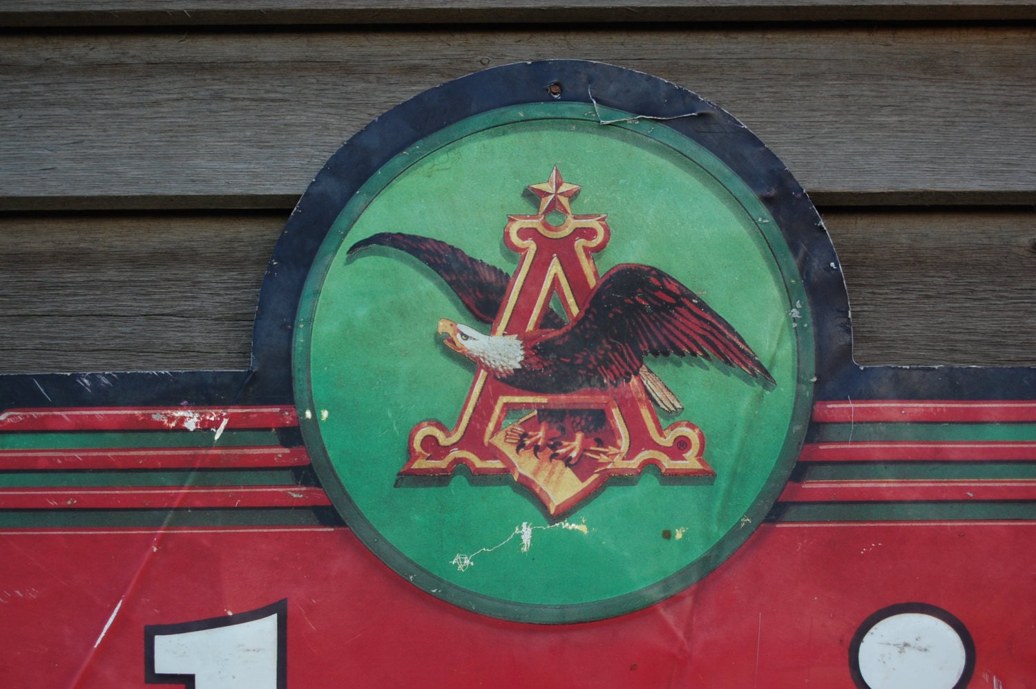 Vintage Original Budweiser Large Advertising Metal Sign Great