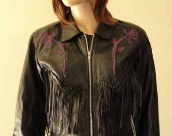 Purple fringe jacket | Etsy