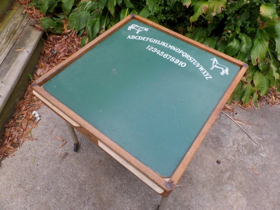 Antique Baby Walker Play Table Child Chair Chalkboard Baby