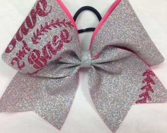 Save Second Base Large Bow Breat Cancer Awareness