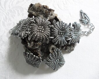 Art Nouveau Bracelet Earring Set Eloxal Faux Marcasite Jewelry Set ...