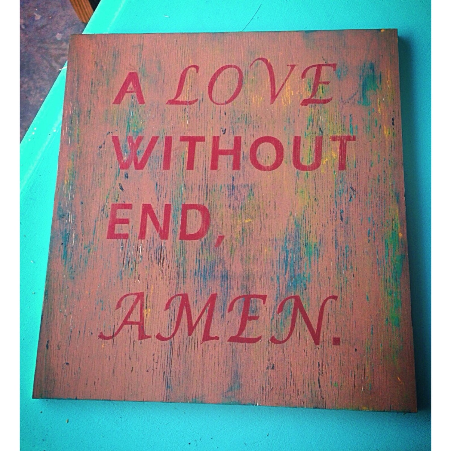 Wood Love Sign A Love Without End Amen Wedding by DashofFlair