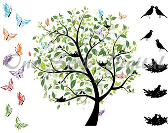 Unique bird digital clipart related items | Etsy