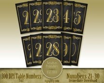 Popular items for 1920s table numbers on Etsy