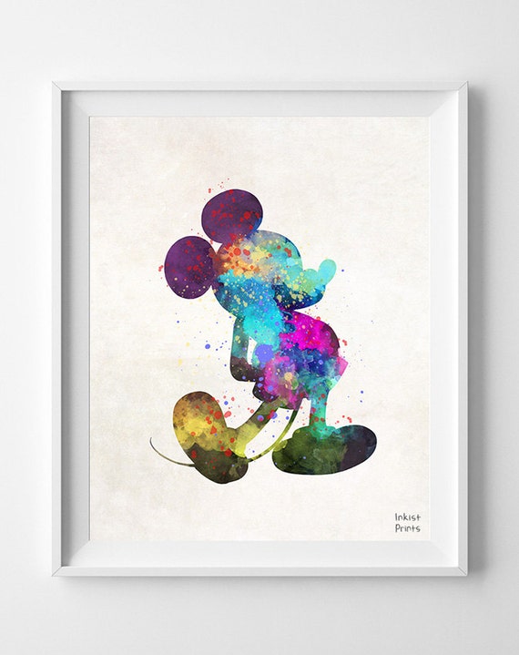 Mickey Mouse Poster Mickey Mouse Art Mickey Mouse by InkistPrints