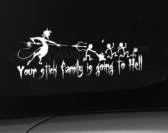 Alien Martians zap your stick figure family car by ValdonImages