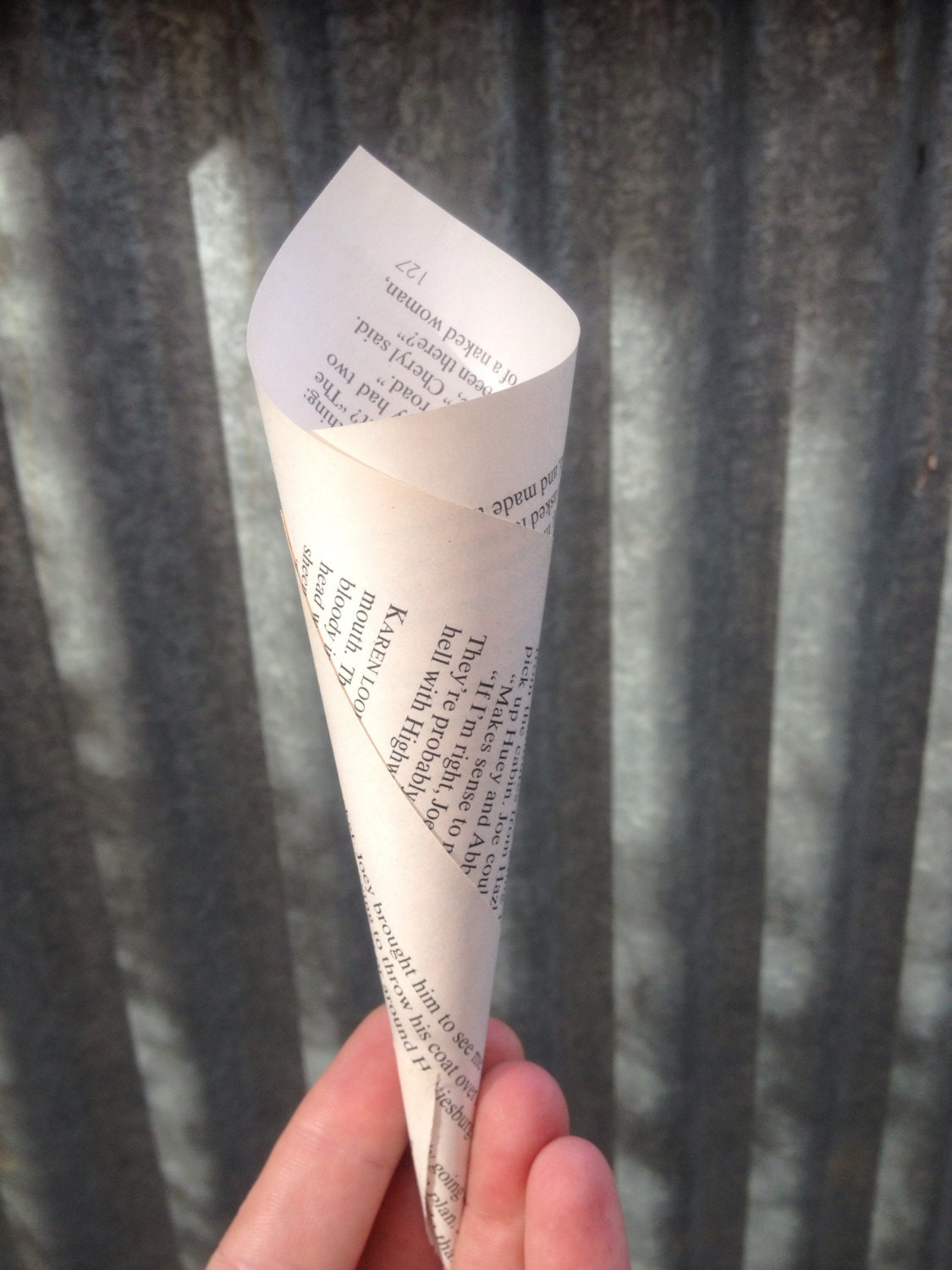 100 Book Page Confetti Cones wedding confetti by TinTiaraGifts