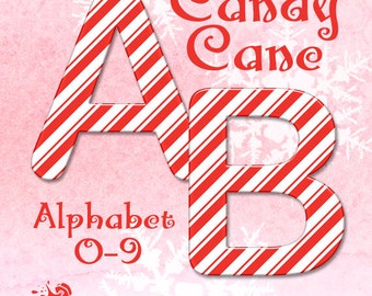 Candy cane letters | Etsy