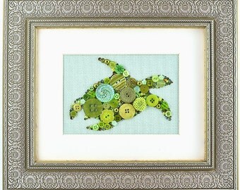 Popular items for framed button art on Etsy