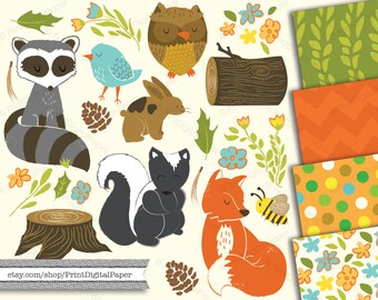 Forest clip art | Etsy
