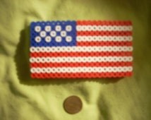 American Flag Perler Bead Art