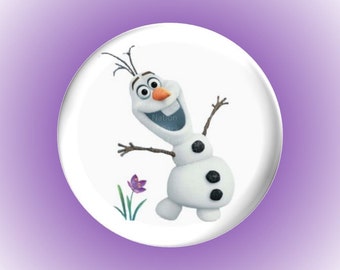 7 Frozen Olaf the Snowman Flatback Buttons - Set of 7 - Frozen Party Favors