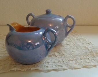 Popular items for blue lusterware on Etsy
