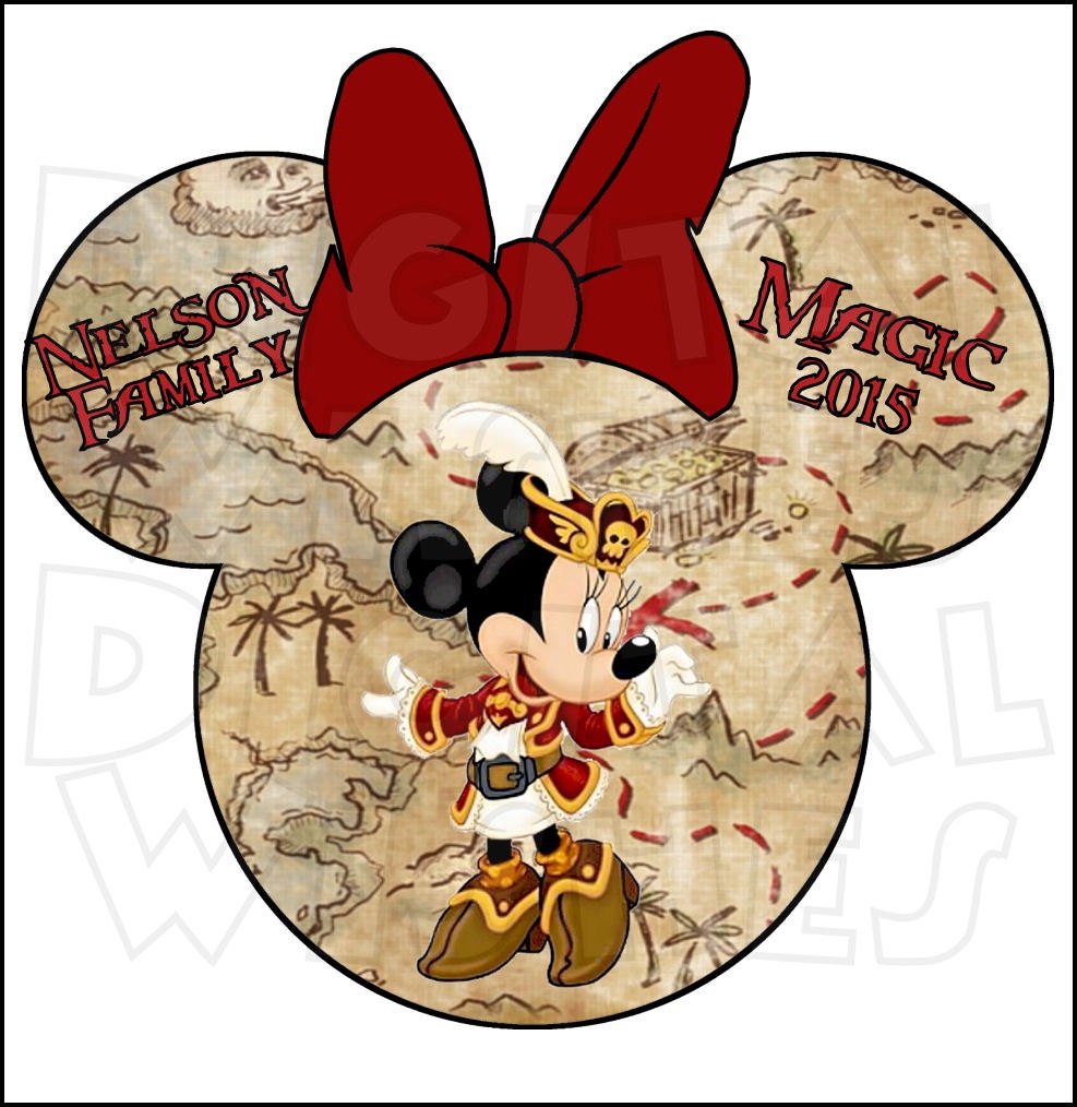 Pirate Minnie Mouse PERSONALIZED Disney Cruise Line Fantasy