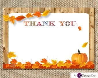 Unique fall thank you cards related items | Etsy