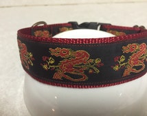 Popular items for dragon dog collar on Etsy