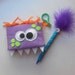 Monster Pencil Topper set of Four Felt Pencil by CurlyTailCrafts