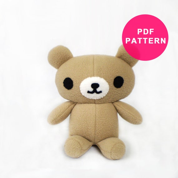 Teddy Bear Pattern Plush Toy Sewing PDF by PlushPatternShop