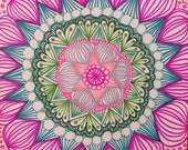 Items similar to Zentangle - A Colorful Rose on Etsy
