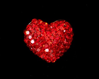 Popular items for red heart rhinestone on Etsy