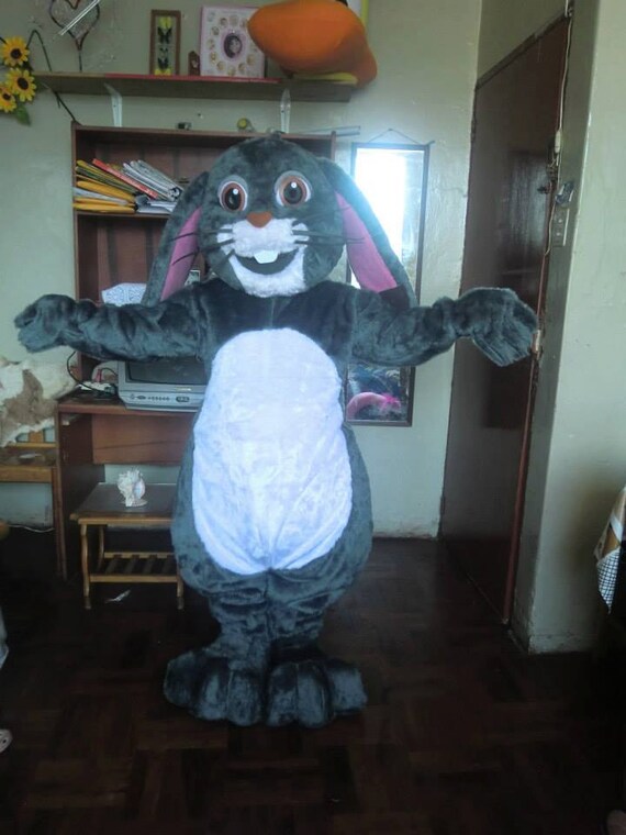 Funny Easter Bunny Mascot Costume Adult by AdultMascotCostumes