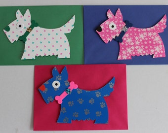 Dog shaped card | Etsy