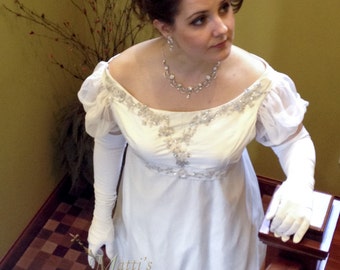 CUSTOM Regency Jane Austen Chiffon Fichu Neck Shawl by MattiOnline