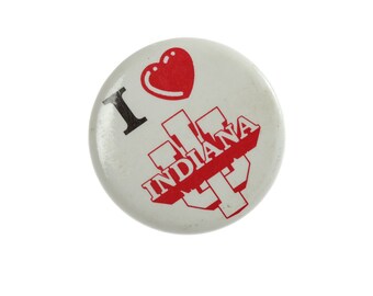 I Love Indiana University Vintage Brooch | School Spirit | White and ...