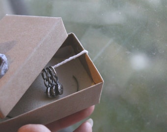 Roots Stack One Ring. Monogram Initial Stack Sterling