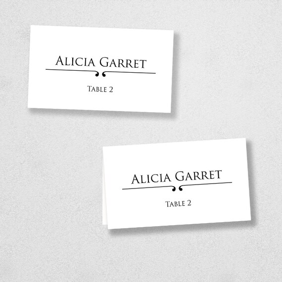 Items Similar To Avery Place Card Template INSTANT DOWNLOAD Escort 