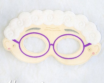 Mama Bear Mask Embroidery Design goldilocks by HappilyAfterDesigns