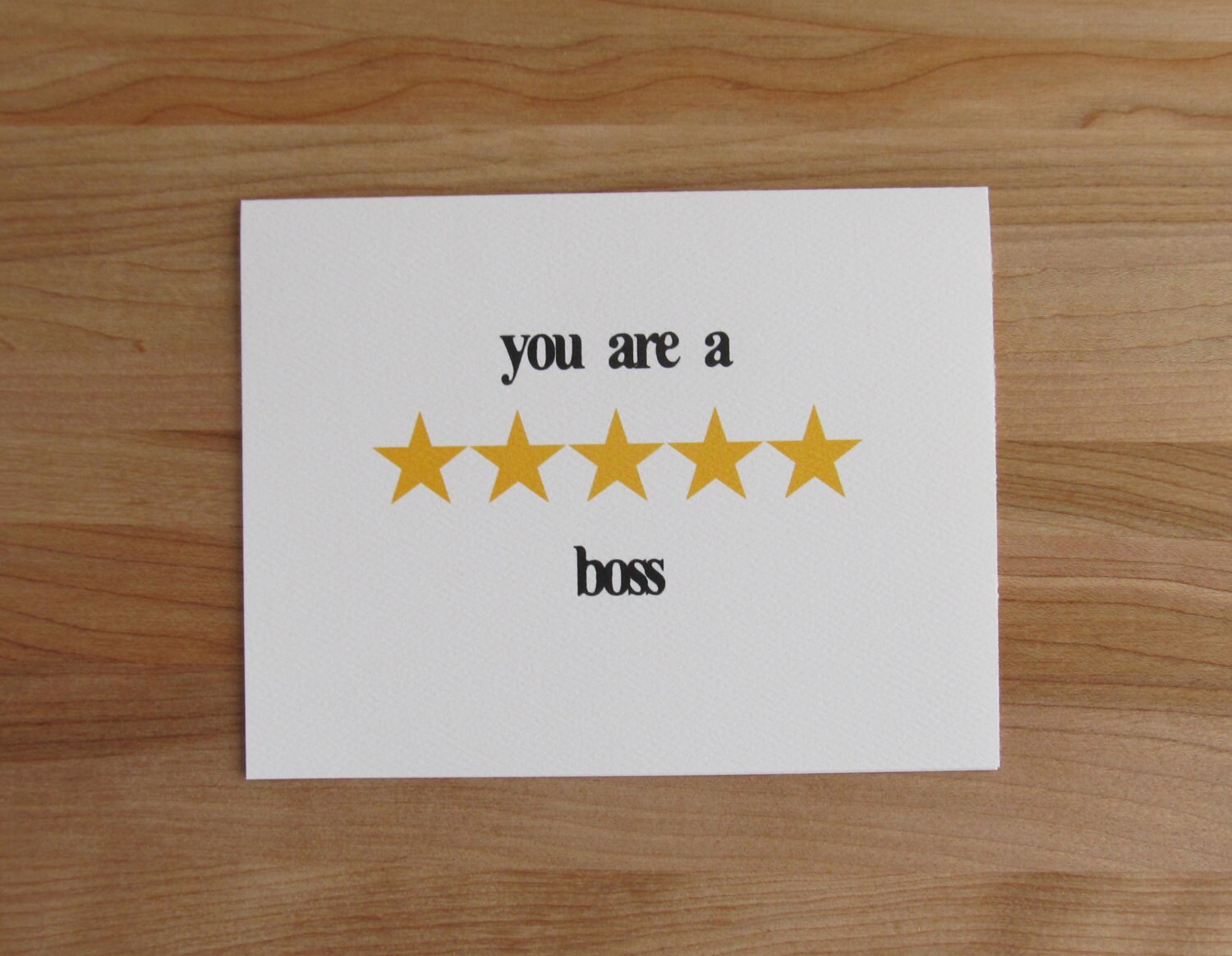 Top Rated Boss // Boss's Day Card // employer appreciation