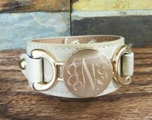 Popular items for monogrammed bracelet on Etsy
