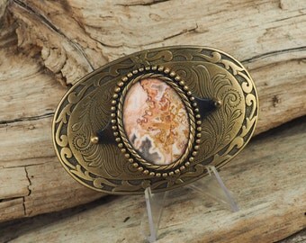 Western Belt Buckle Natural Stone Belt Buckle by CJsRocksGems