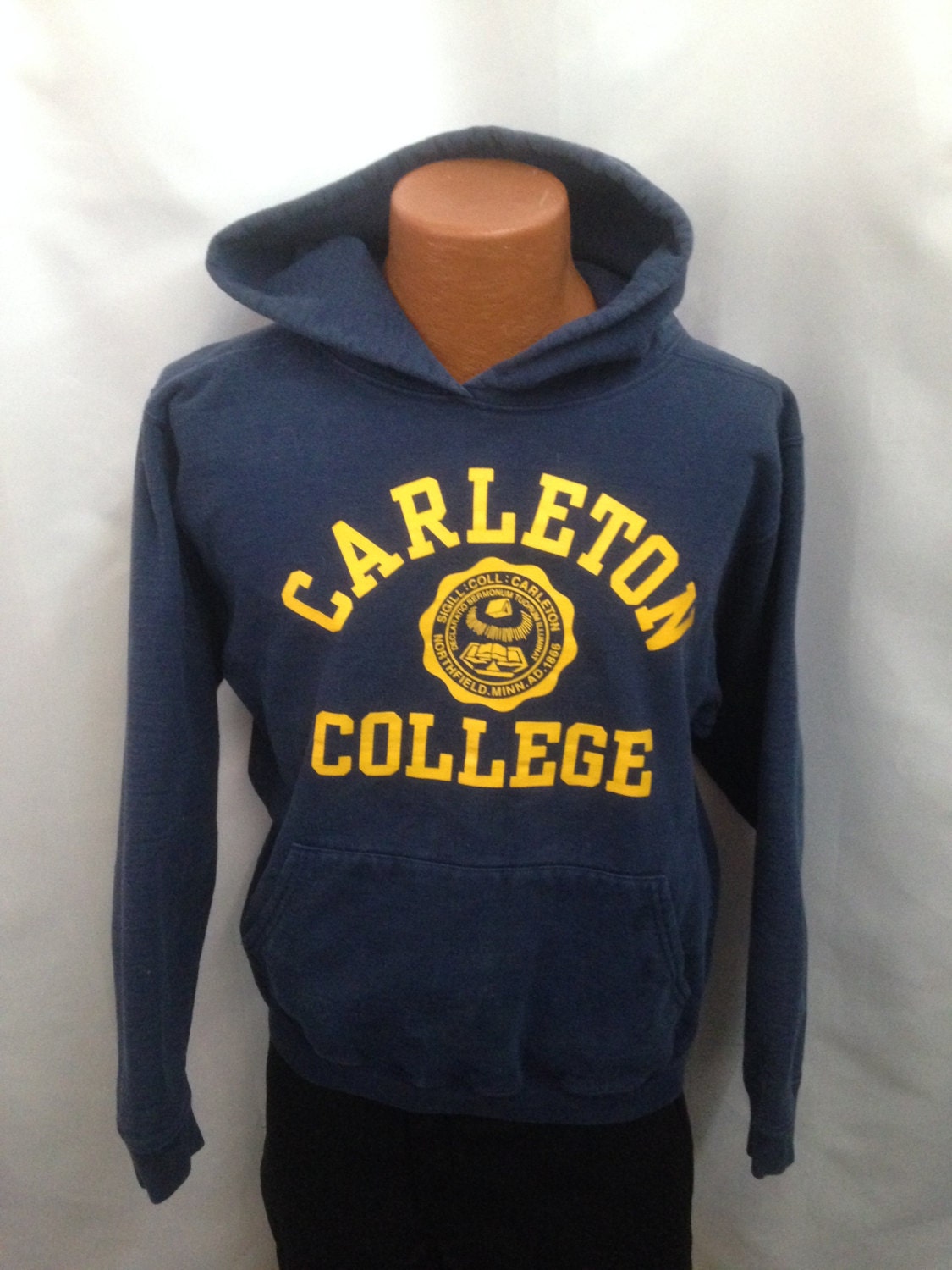 Vintage Carleton College Hooded Sweatshirt Size Small